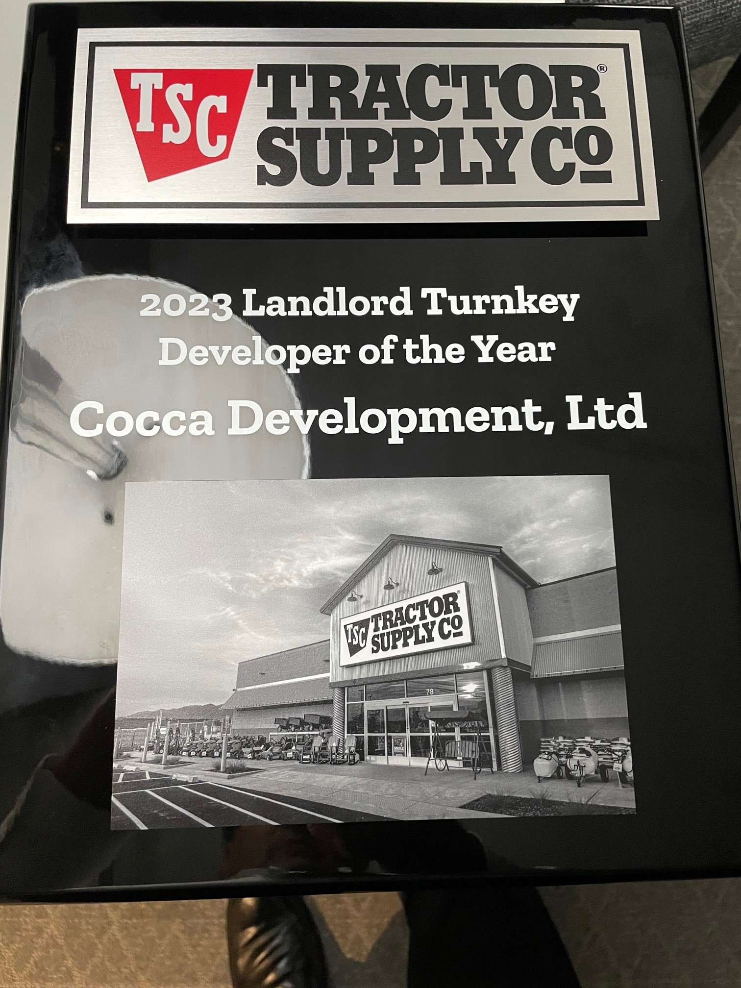 2023 Tractor Supply Landlord Turnkey Developer of the Year! - Cocca Development